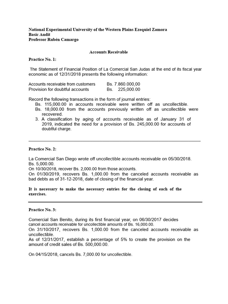 Accounts Receivable Practices | PDF | Bad Debt | Economies