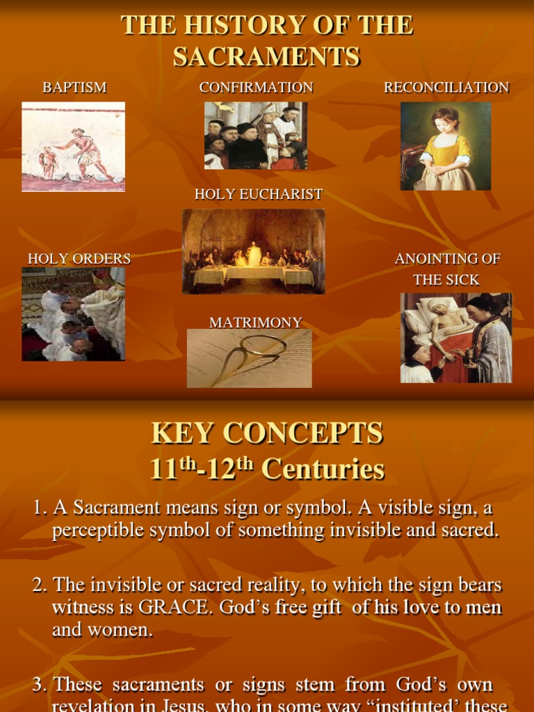 History of The Sacraments | PDF | Sacraments | Eucharist