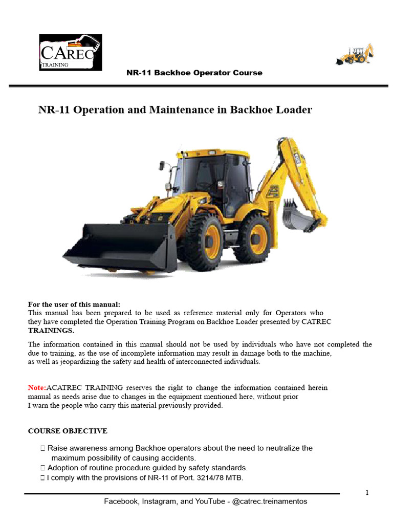 Backhoe Loader Manual | PDF | Manual Transmission | Gear