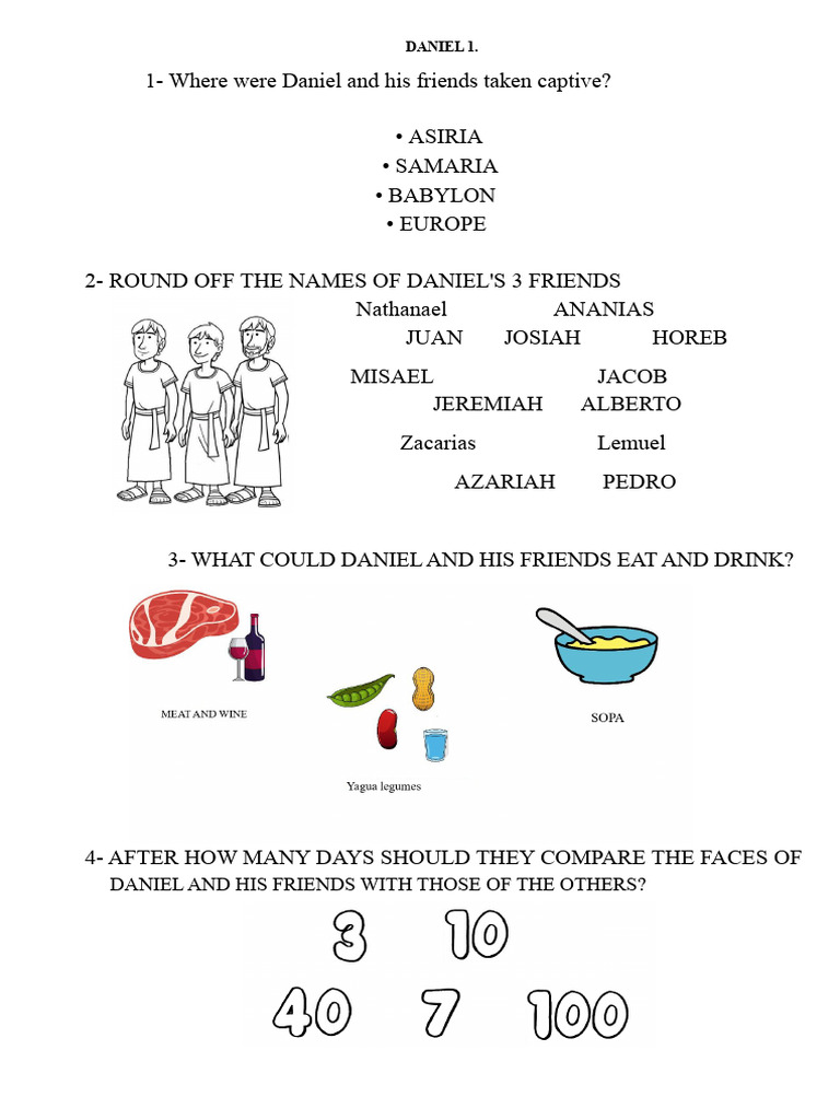 Daniel's Captivity and Friends' Names | PDF
