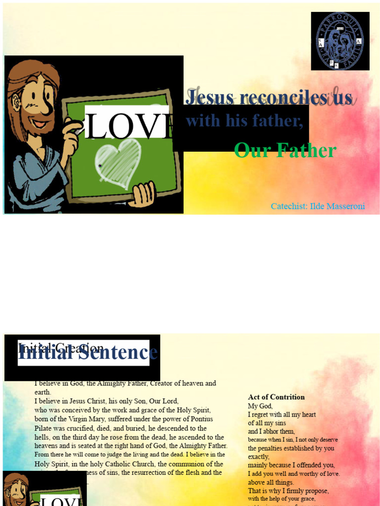 Theme 11: JESUS RECONCILES US WITH HIS FATHER, OUR FATHER | PDF | God ...
