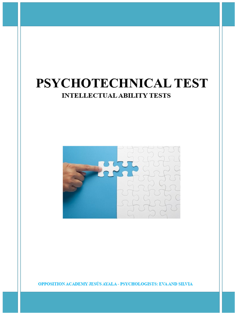 Psychotechnical Test for Intellectual Ability | PDF