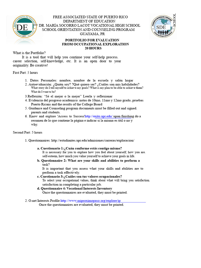 Occupational Exploration Handbook | PDF | San Juan | Puerto Rico