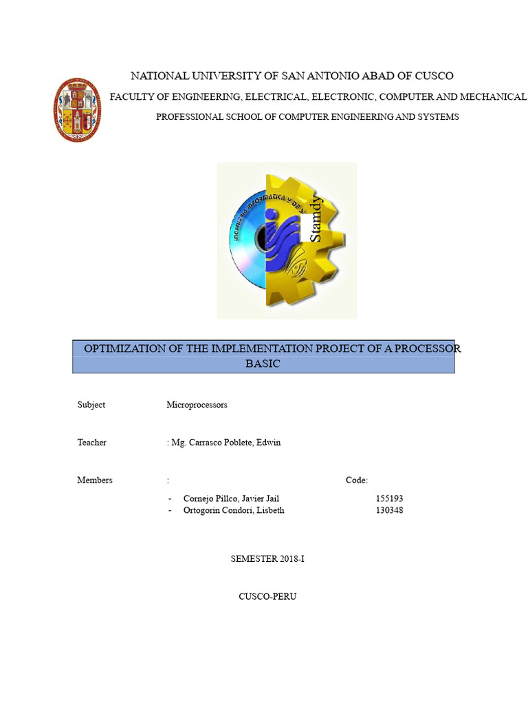 Implementation of A Basic Microprocessor in Proteus | PDF | Central Processing Unit | Computer ...