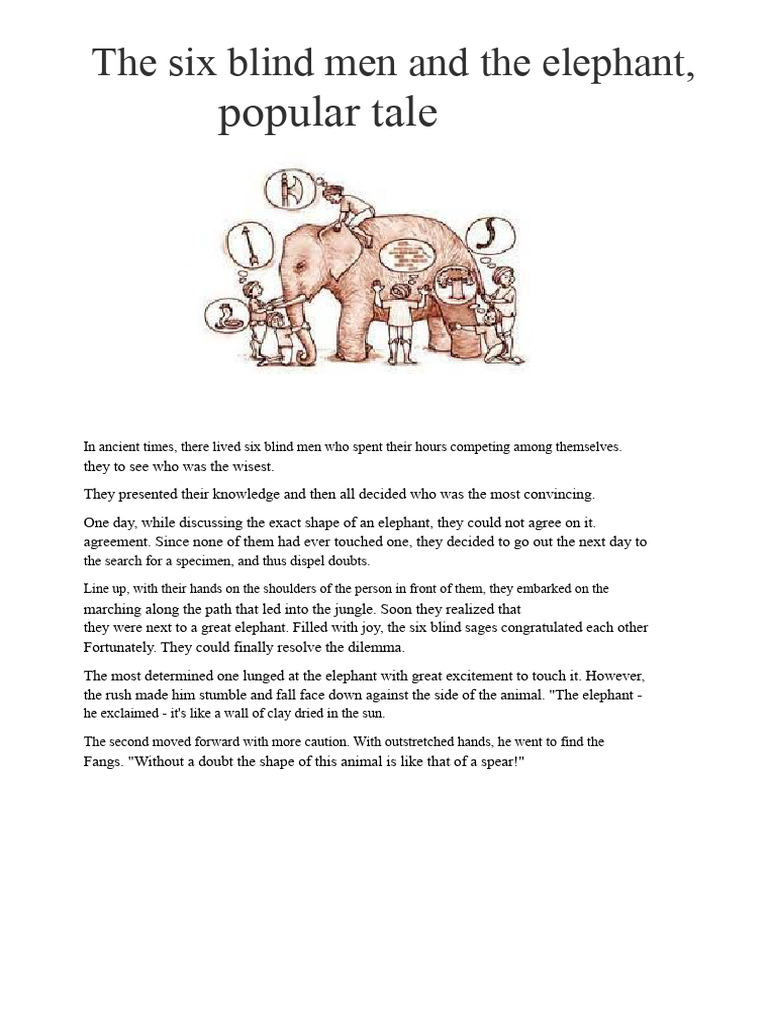 The Six Blind Men and The Elephant | PDF