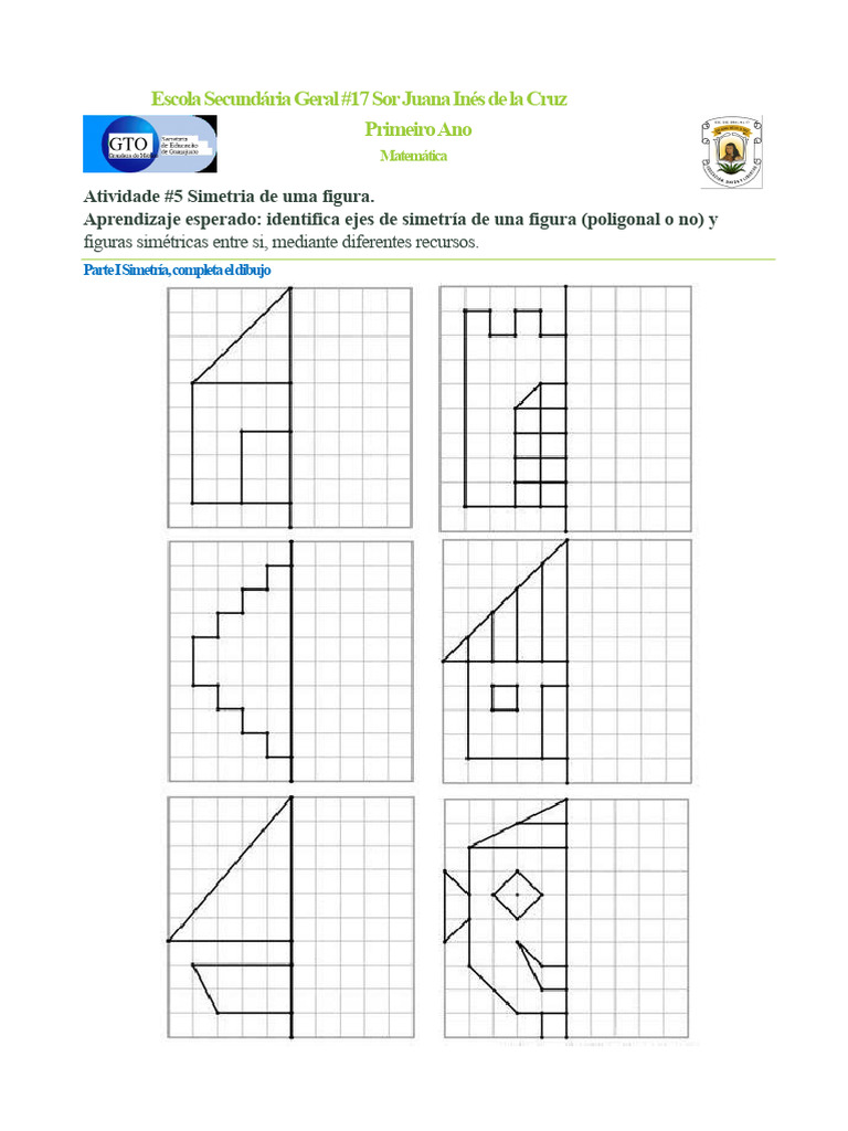 Actividad de Simetría en Matemática | PDF