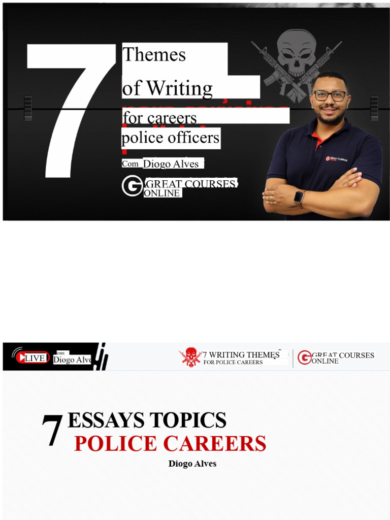 7 Essay Topics For Police Careers - Prof. Diogo Alves | PDF | Justice ...