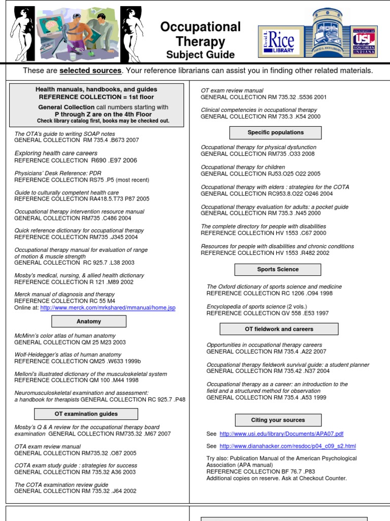 Occupational Therapy | PDF | Occupational Therapy | Librarian
