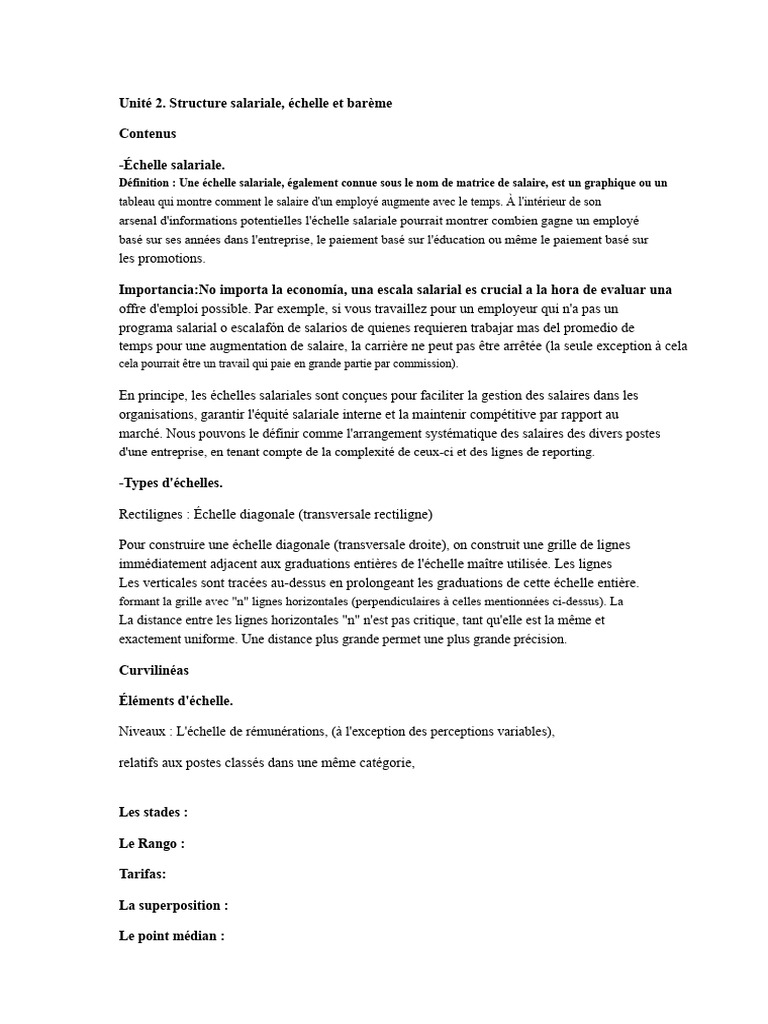 Échelle salariale : types et élaboration | PDF | Salaires | Économie
