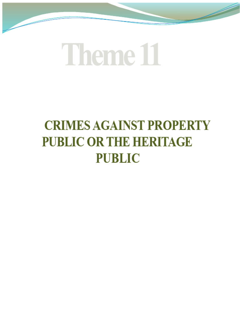 Topic 11. Crimes Against Public Property or Public Assets | PDF ...