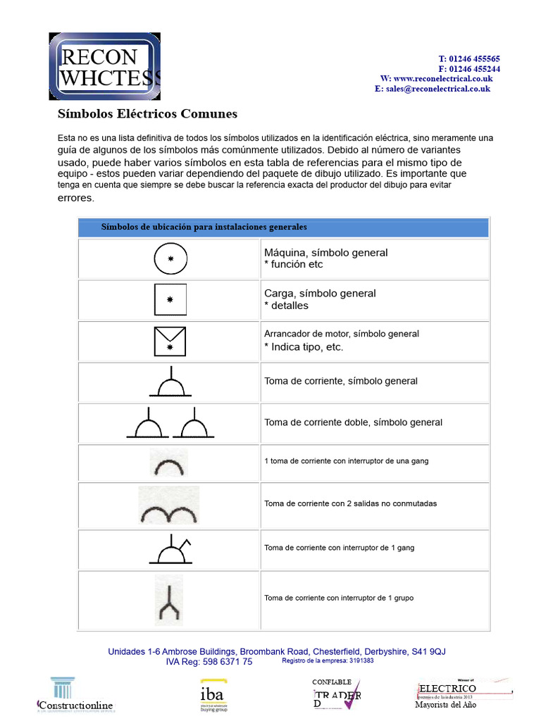 Símbolos Eléctricos Comunes y Usos | PDF | Inductor | Enchufes y tomas ...