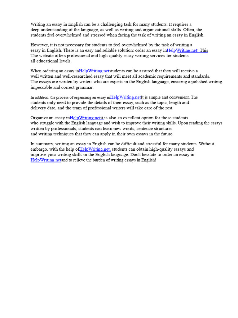 English Essays For Students | PDF | Essays | English Language