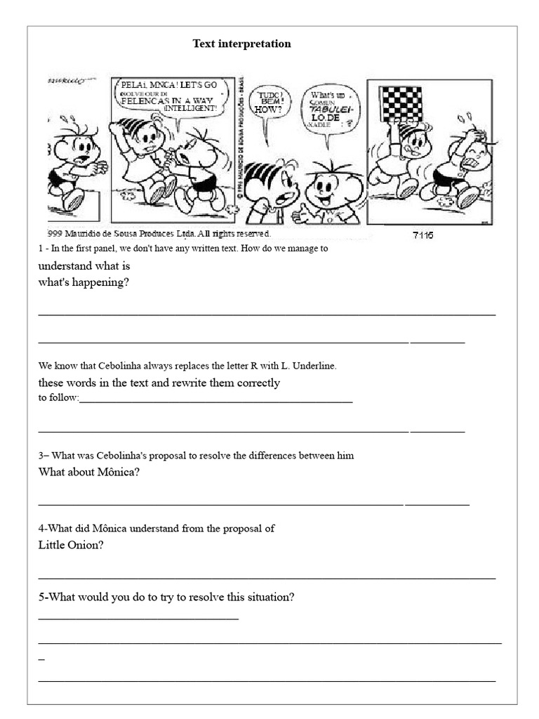 Interpretation of Monica's Comic Strip | PDF | Comics | Comic Strips