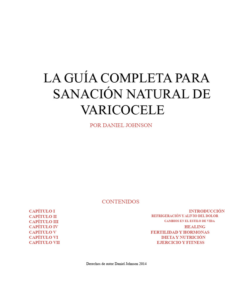Sanación Natural del Varicocele: Guía Completa | PDF | Vena | Estreñimiento