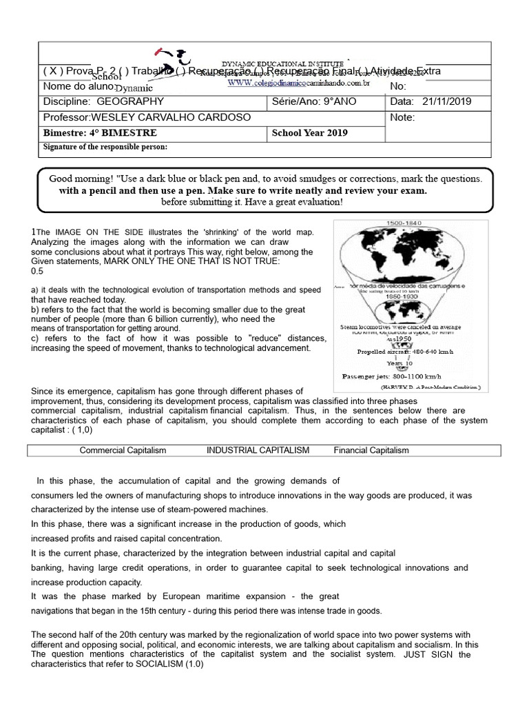 Geography Exam: Capitalism & Globalization | PDF | Capitalism ...