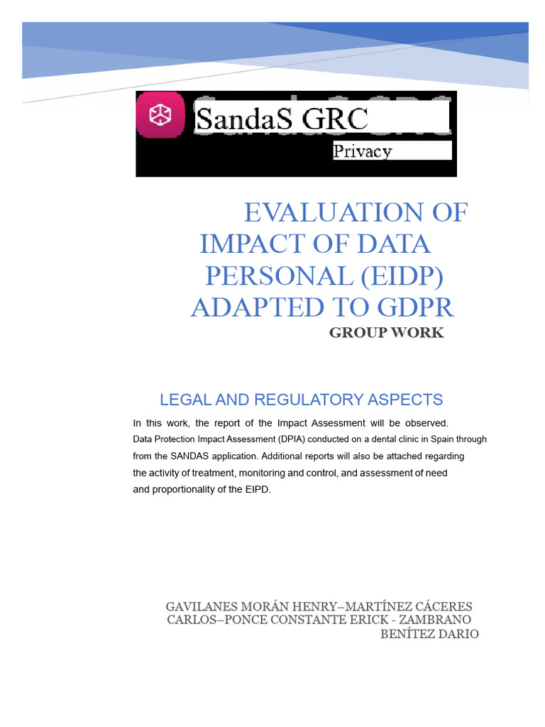 Martinez_Caceres_Carlos_Development of a personal data impact assessment (DPIA) | PDF | Risk ...