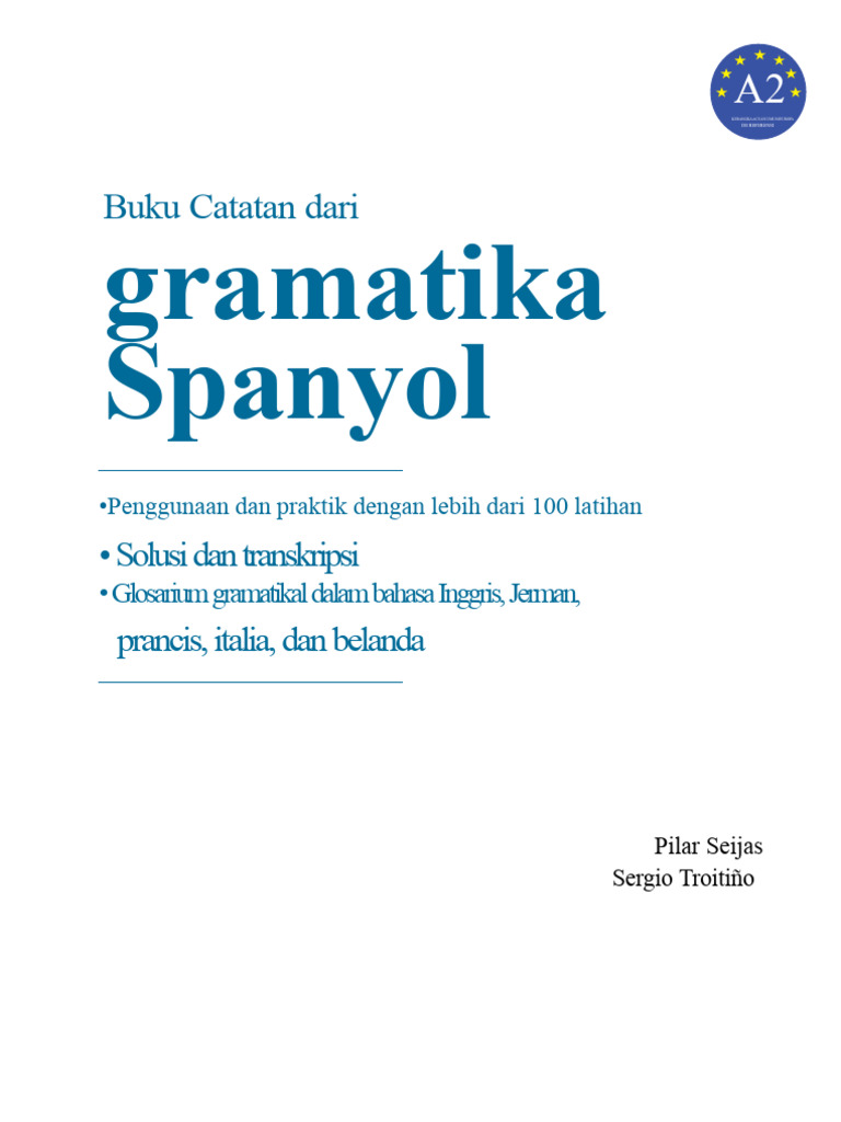 Buku Catatan Tata Bahasa Spanyol A2 Contoh | PDF