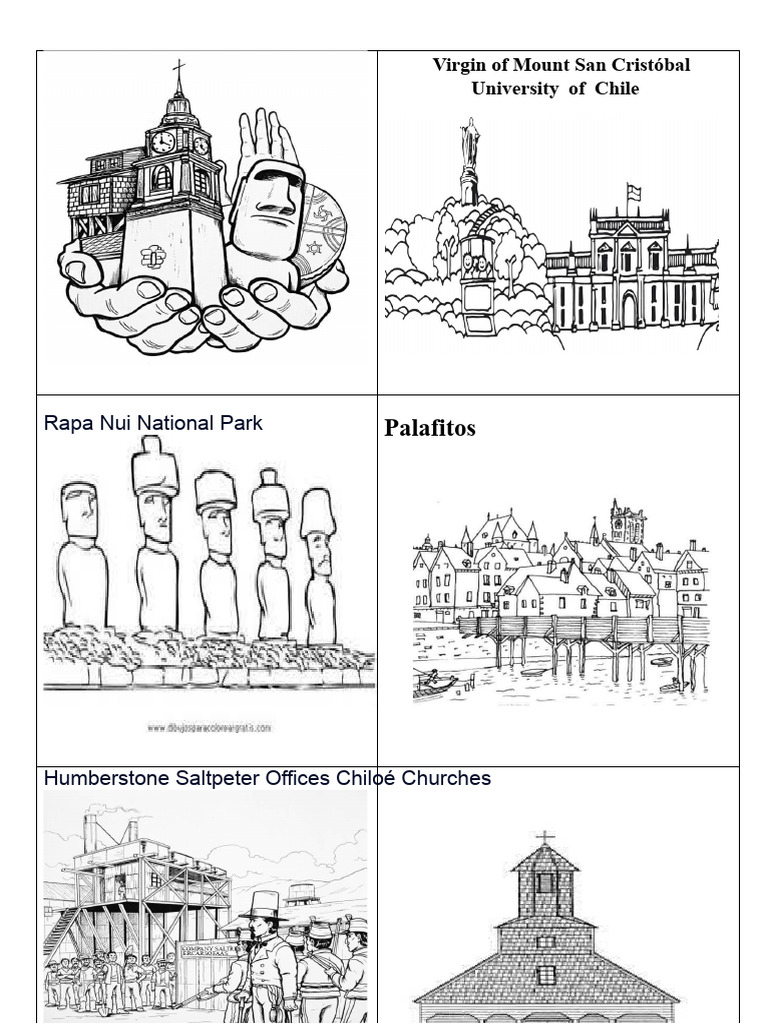 Cultural Heritage Drawings To Color | PDF