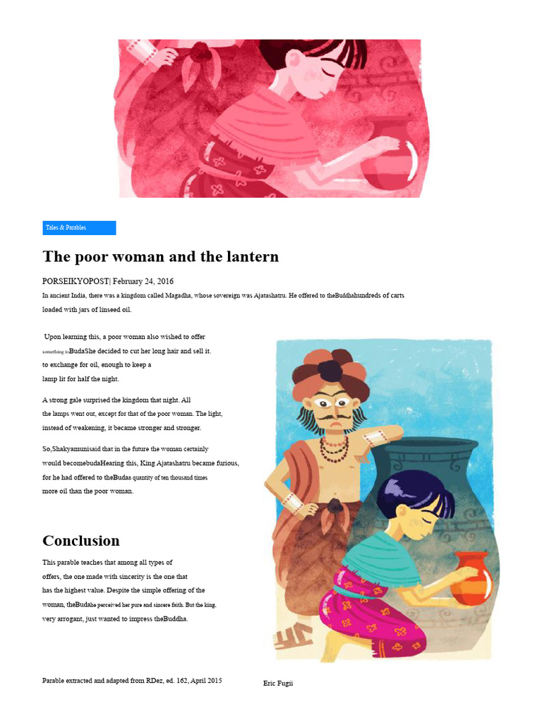 The poor woman and the lamp | PDF | Indian Religions | Spirituality