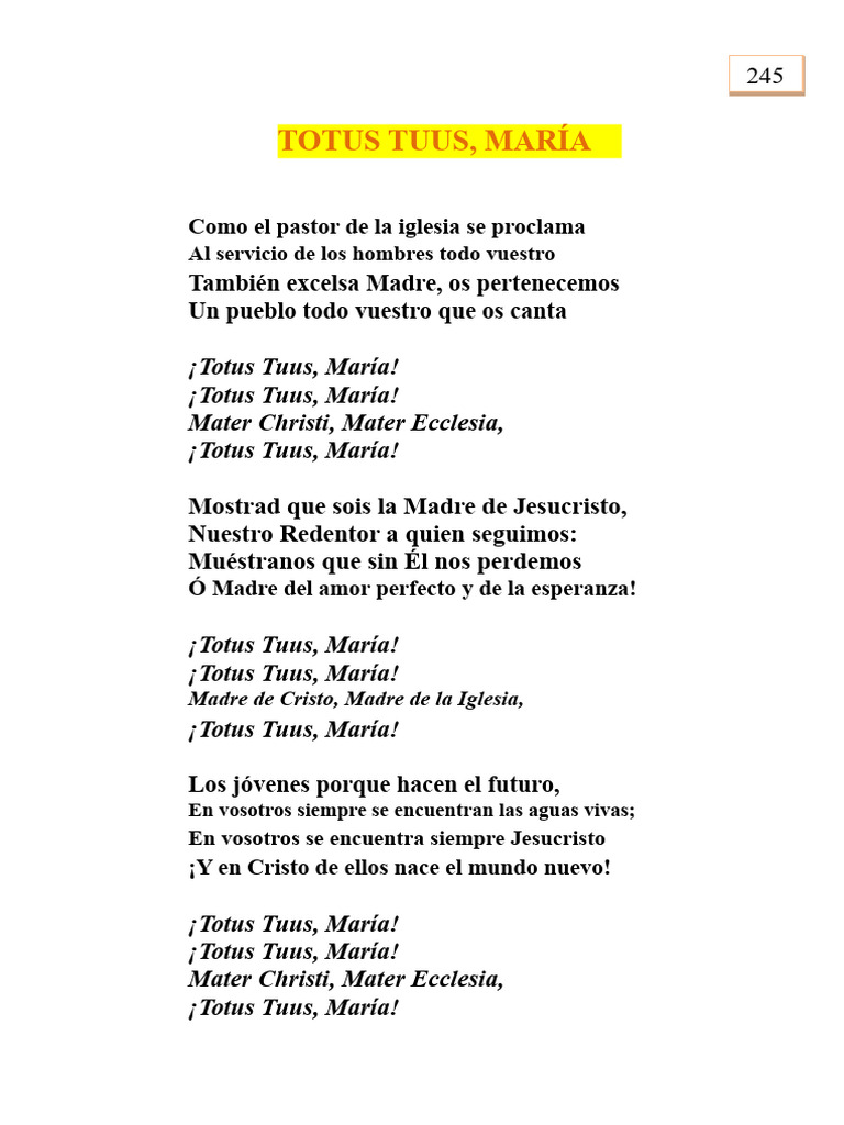 245 Totus Tuuuus María | PDF