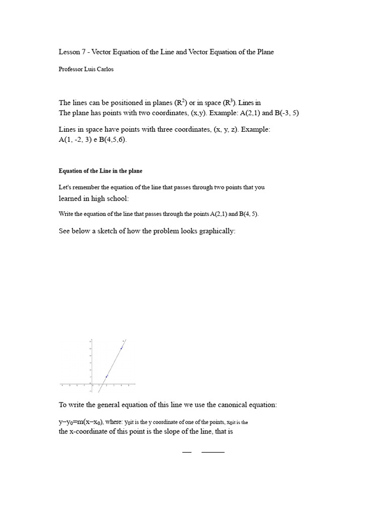 lesson_7_equation_of_the_line_and_the_plane.pdf | PDF | Equations ...