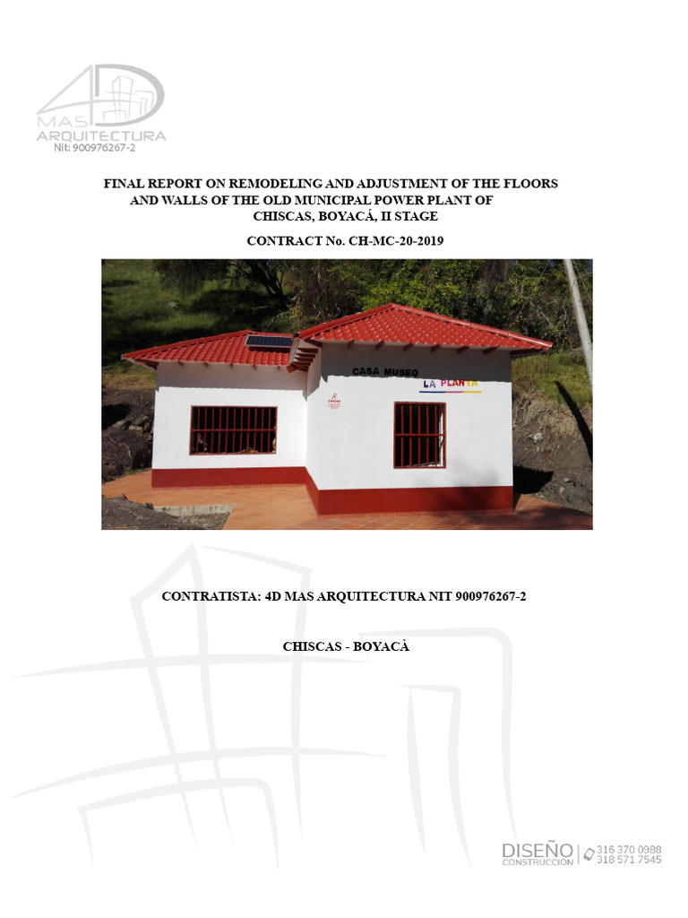 FINAL REPORT ON WORK REMODELING AND ADAPTATION OF THE ROOF II STAGE (1 ...