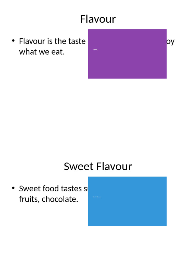 Flavour Presentation Easy Words | PDF