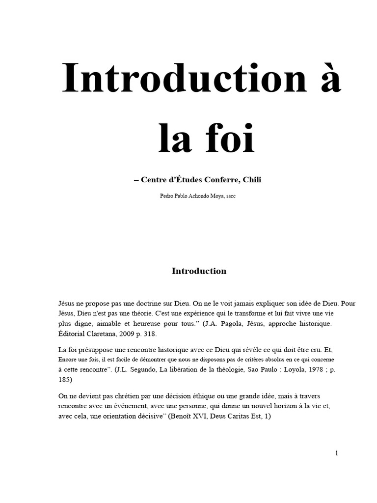 Introduction à la foi chrétienne | PDF | David | Messie