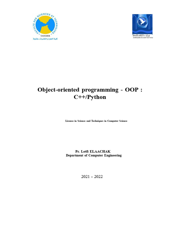 OOP course | PDF | Method (Computer Programming) | Class (Computer ...