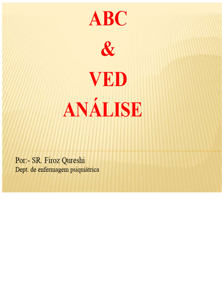 Análise ABC e VED em Gestão de Estoque | PDF | Despesa | Inventário