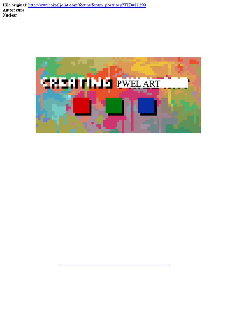 Tutorial de Pixel Art | PDF | Pixel | Cor
