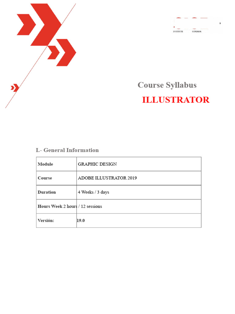 Syllabus - Illustrator | PDF | Adobe Illustrator | Graphic Design