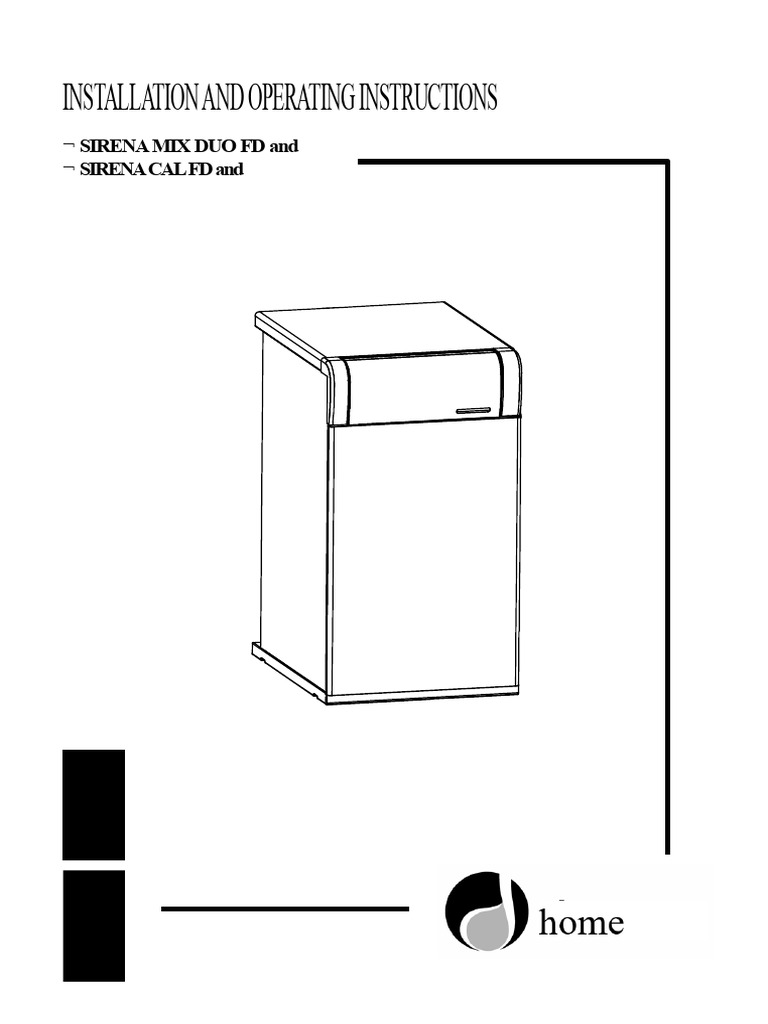 Sirena FD Boiler Installation Guide | PDF | Thermostat | Water Heating