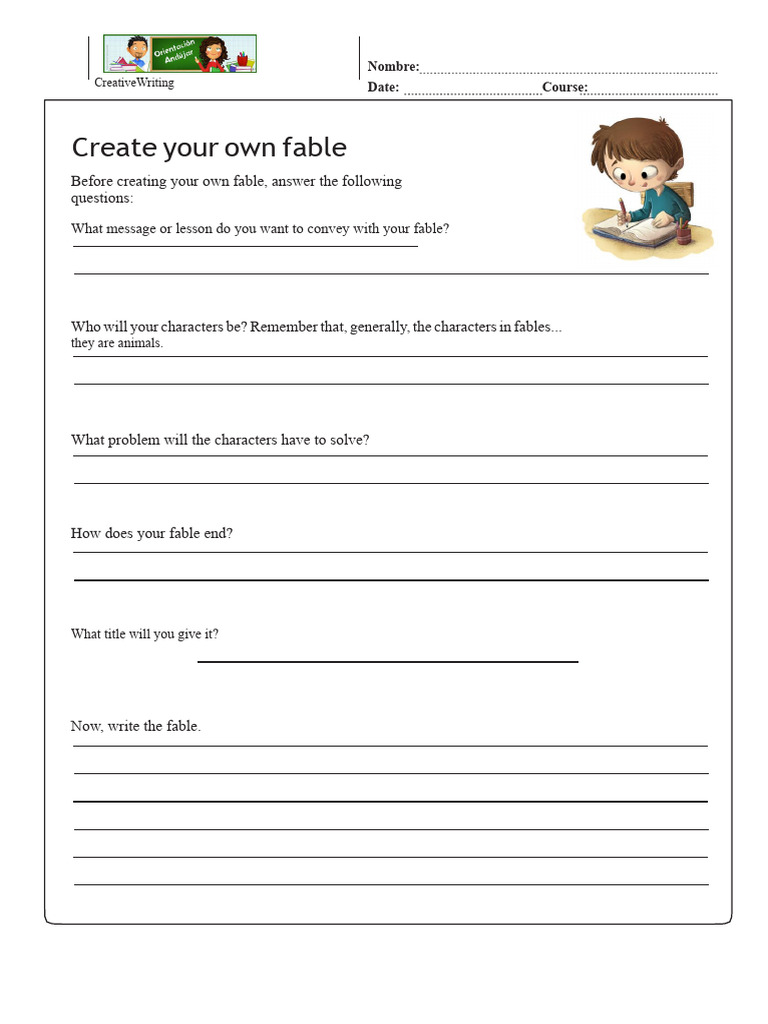 Create Your Own Fable | PDF