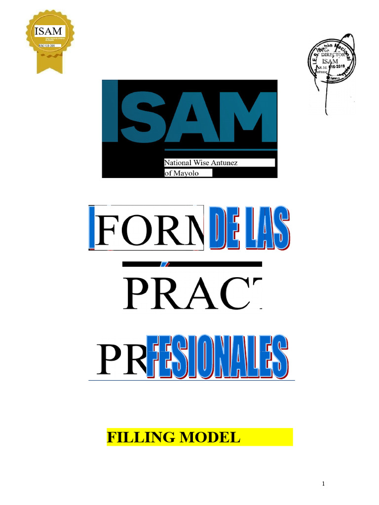 2020 Practice Format Filling Model | PDF