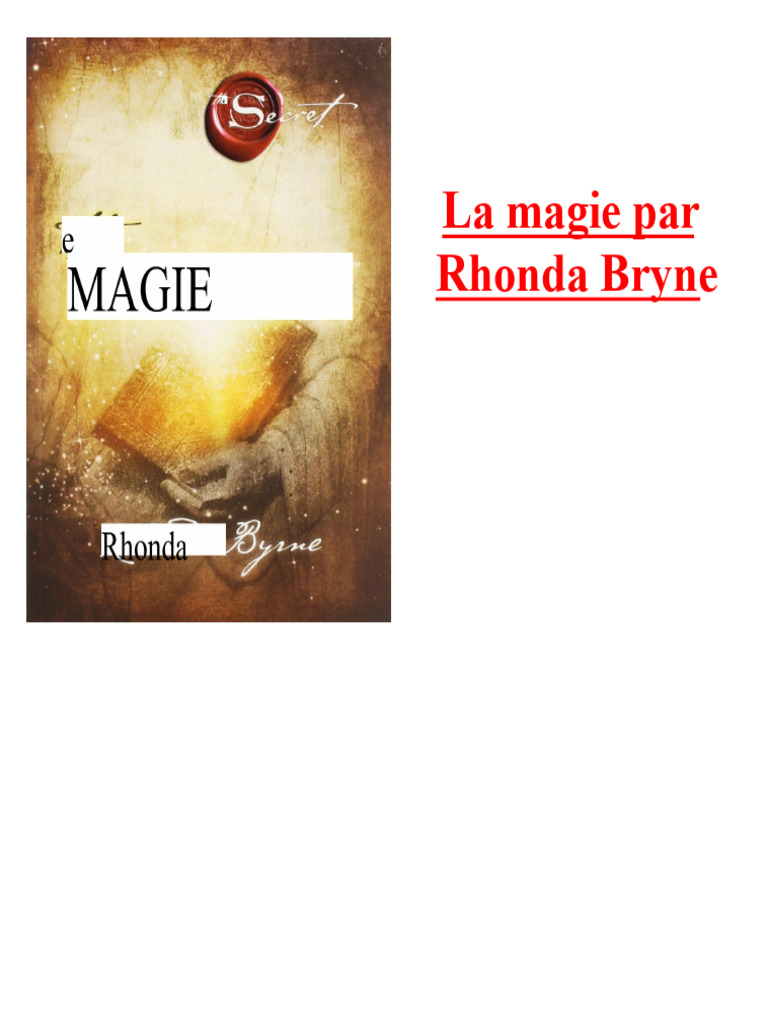 La Magie de Rhonda Byrne : Loi d'Attraction | PDF | Loi de l'attraction ...