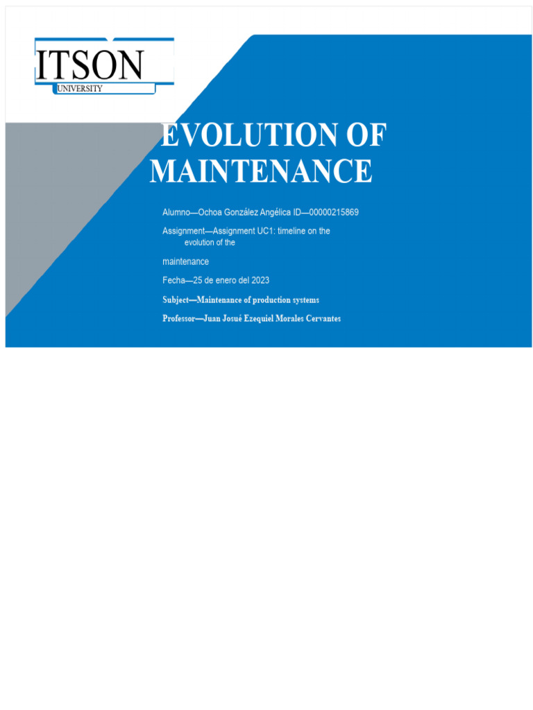 Evolution of Maintenance Practices | PDF | Systems Engineering | Safety