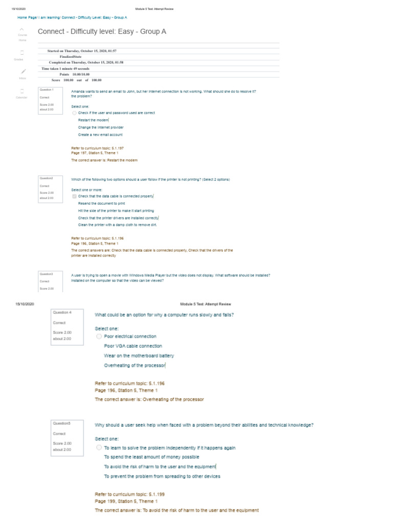 Module 5 Test | PDF | Computer Science | Computer Engineering
