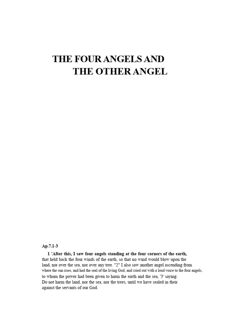 The 4 Angels and The Other Angel | PDF | Jesus | Angel