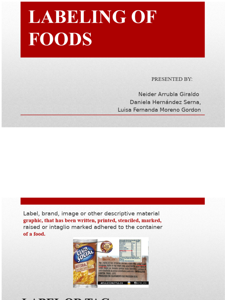 Food Labeling and Packaging | PDF | Lard | Foods