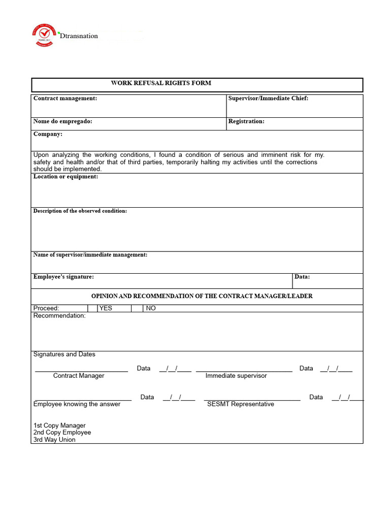 For-St-016 - Form For The Right of Refusal | PDF