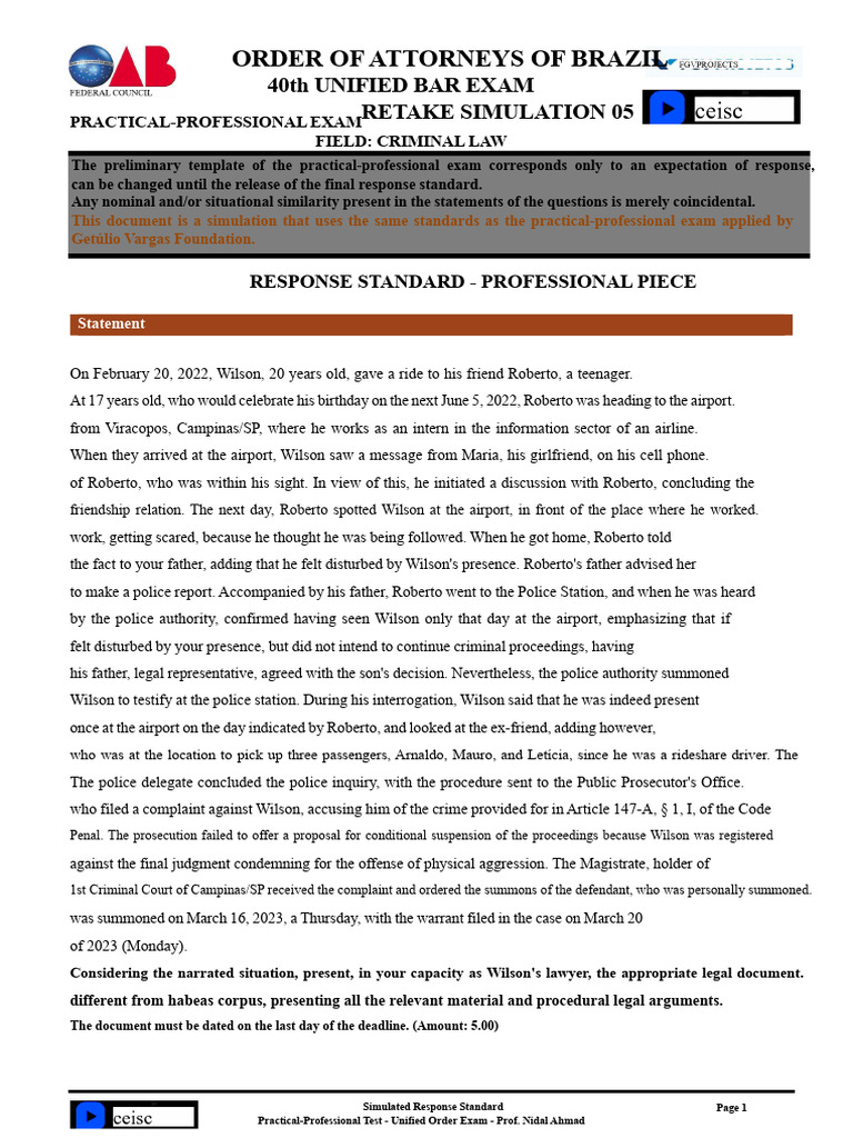 Revised Retake Simulation 5 | PDF | Prosecutor | Criminal Procedure In ...