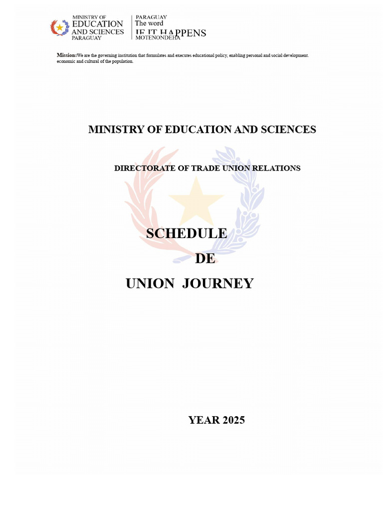 2025 Union Training Schedule for Teachers | PDF