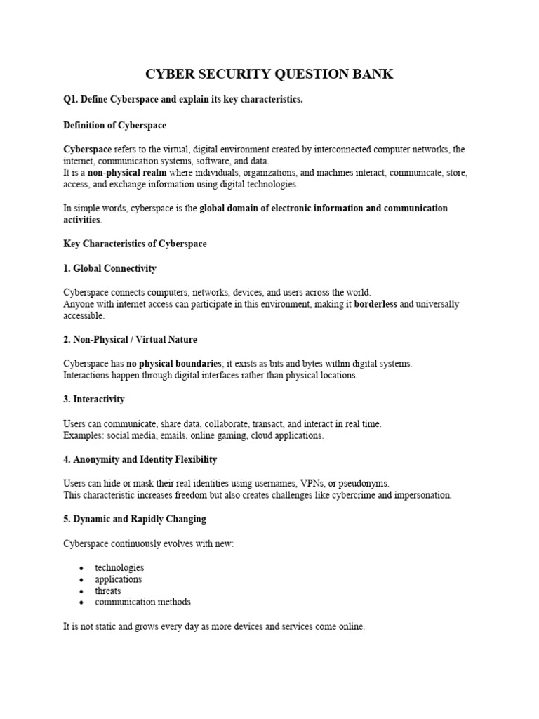 Cyber Security Question Bank | PDF | Phishing | Malware