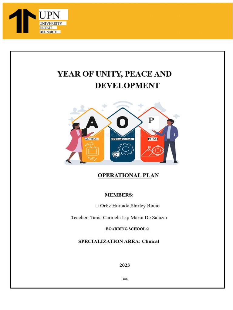 Internship 2. OPERATIONAL PLAN - Shirley Ortiz Hurtado | PDF | Mental ...