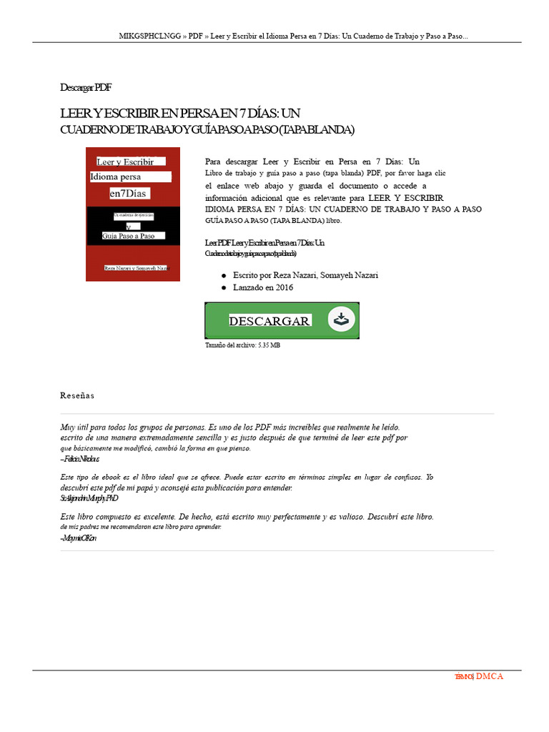 Lee 9781537387949 Lee y escribe en persa en 7 días un trabajo | PDF