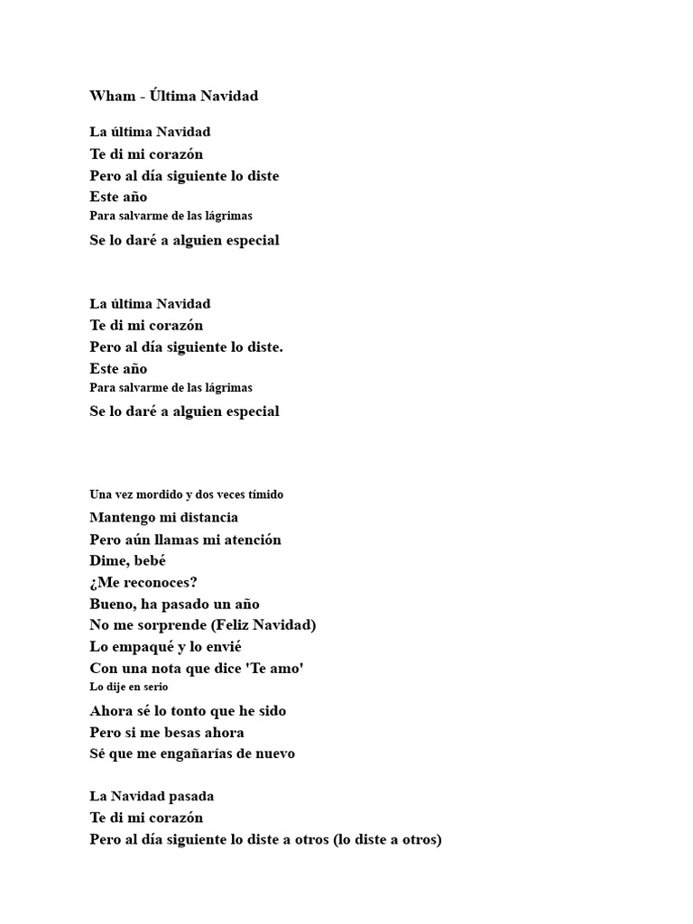 Wham - Última Navidad | PDF