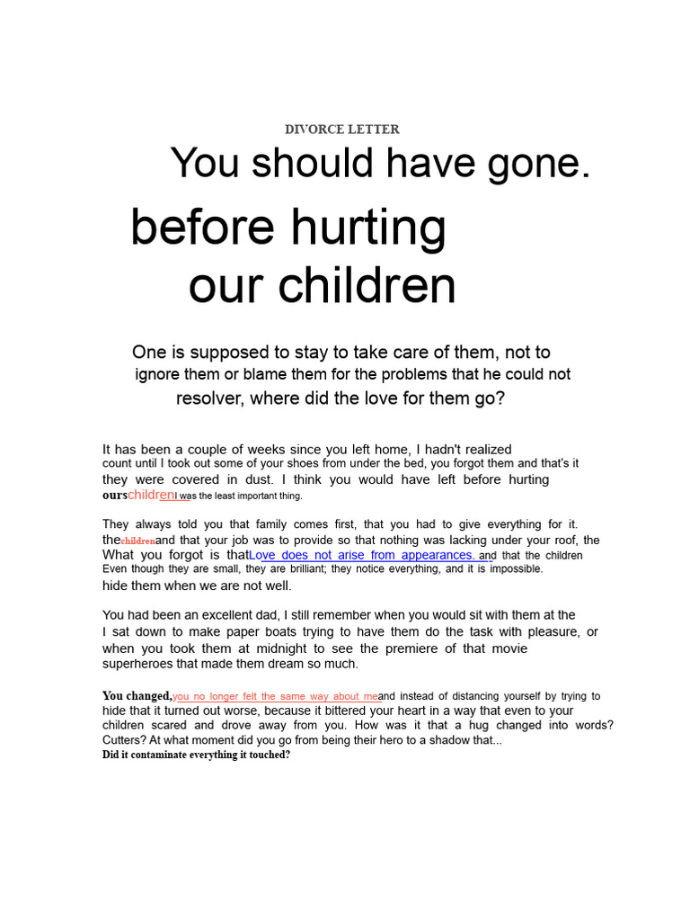 Divorce Letter | PDF
