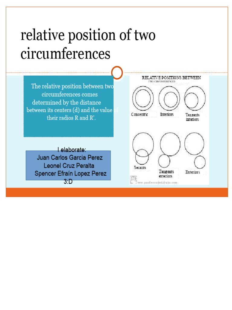 Relative Position of Two Circles | PDF | Tangent | Elementary Mathematics