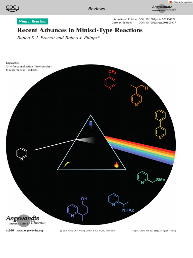 Angew Chem Int Ed - 2019 - Proctor - Recent Advances in Minisci Type ...